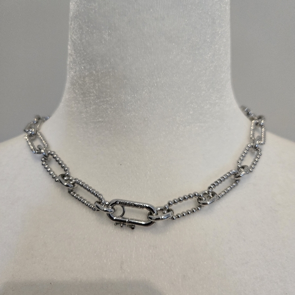 Tory Burch | Jewelry | Tory Burch Roxanne Silver Chain Necklace Nwot ...